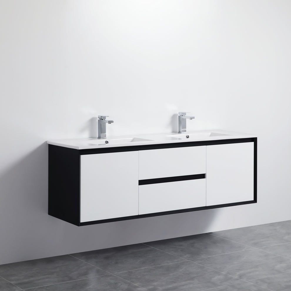 Petra Series - Colour PVC Wall Hung Vanity (DB) - 1200x460x520 ...