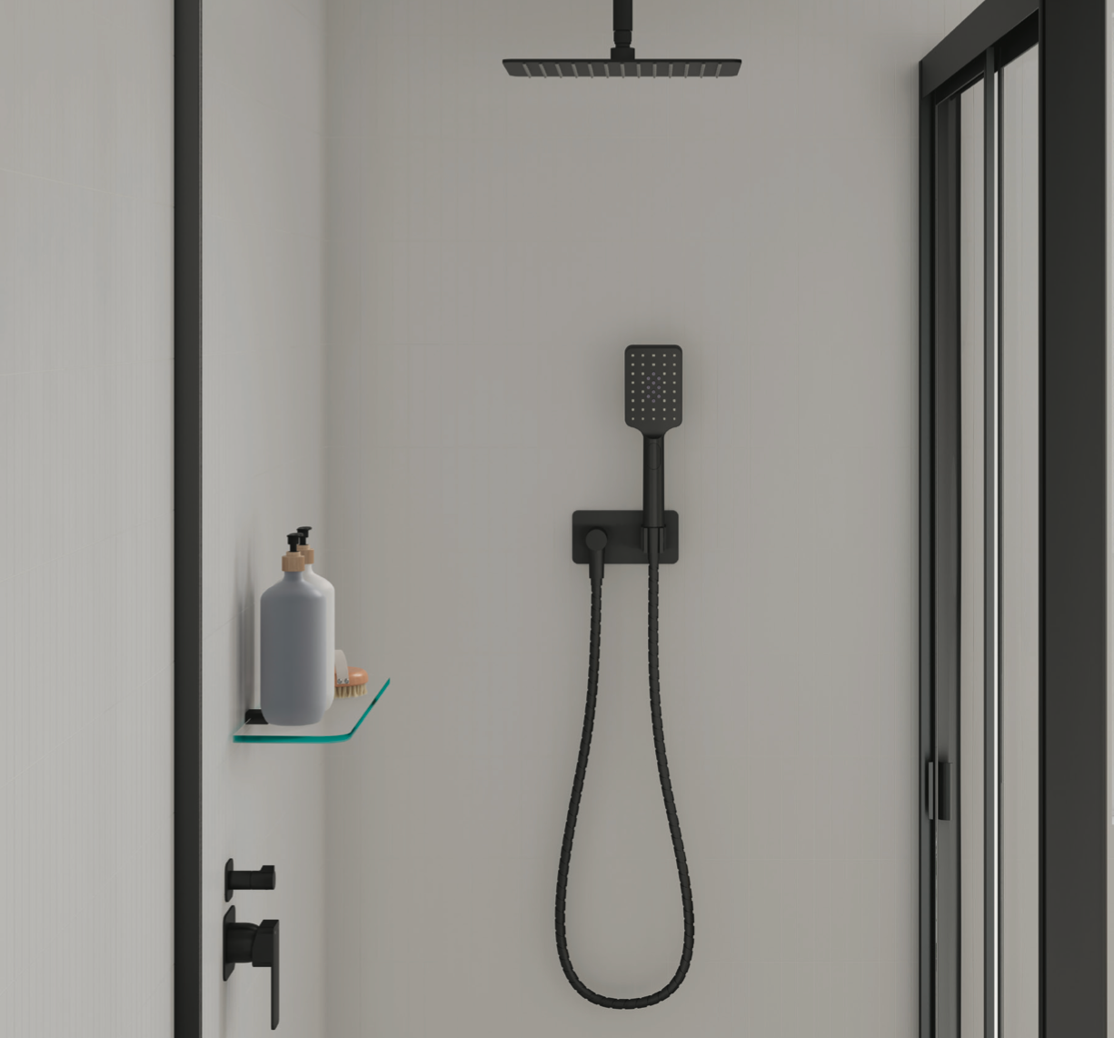 Tono Wall Mixer With Diverter - Square Plate – Imperial Ceramics